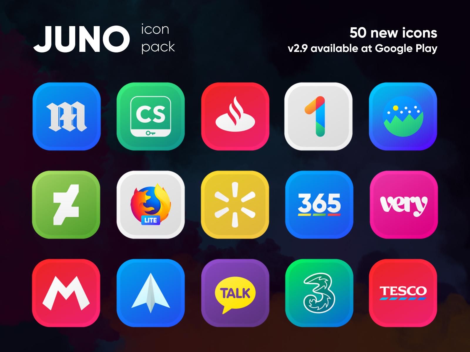 Juno Icon Pack v4.9 Patched APK | vividapk | roosphx