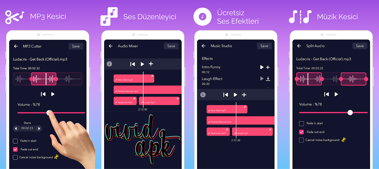 AudioApp - MP3 Kesici & Zil Sesi Yapıcı v2.3.8 Pro APK | vividapk | roosphx